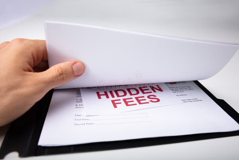 No hidden fees concept. stock photo. Image of business - 190599462