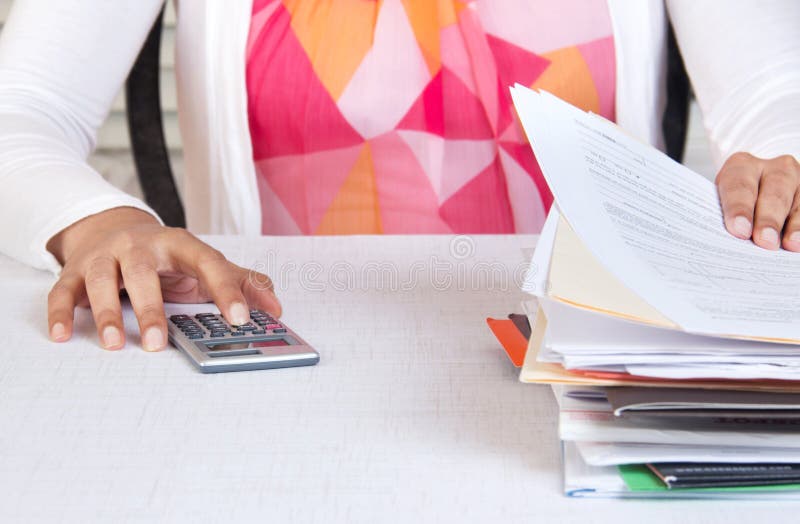 Person Looking Over Files in Office Stock Photo - Image of accounting ...