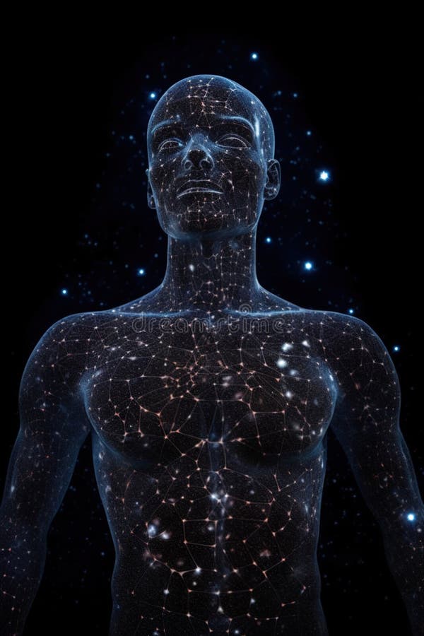A Person Made of Constellations. Generative AI Stock Illustration - Illustration of fantasy ...