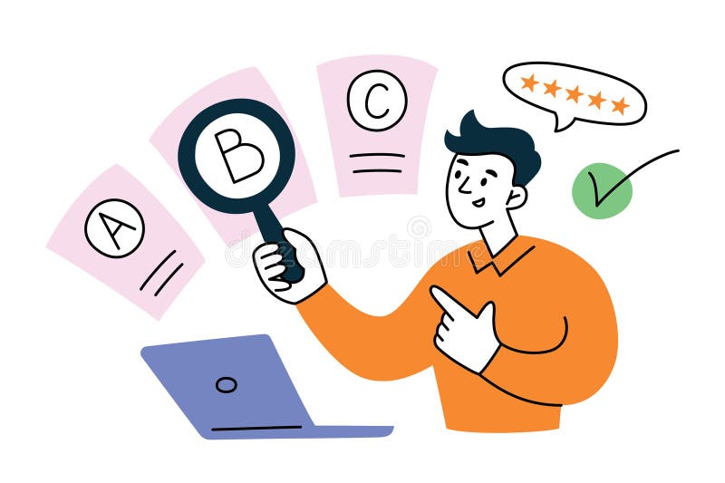 Person Making a Choice at Work, Choosing Correct Answer, Passing Test ...