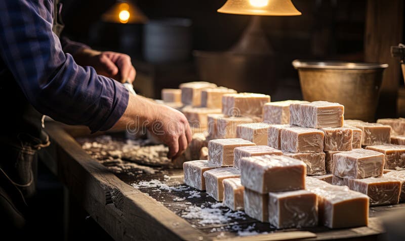 Person Making Soaps on Table Stock Image - Image of crafting, handmade ...