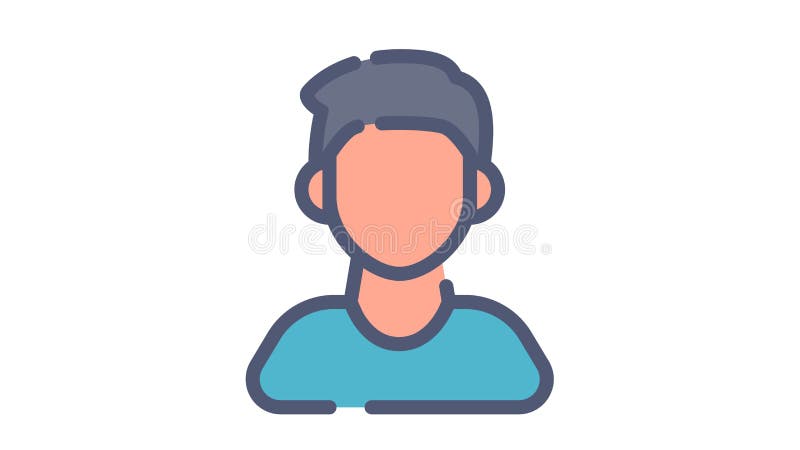 Person Man User Single Isolated Icon with Single Isolated Icon with ...