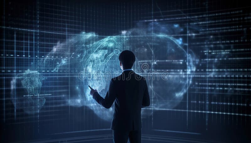 Person with map man person stock illustration. Illustration of software ...