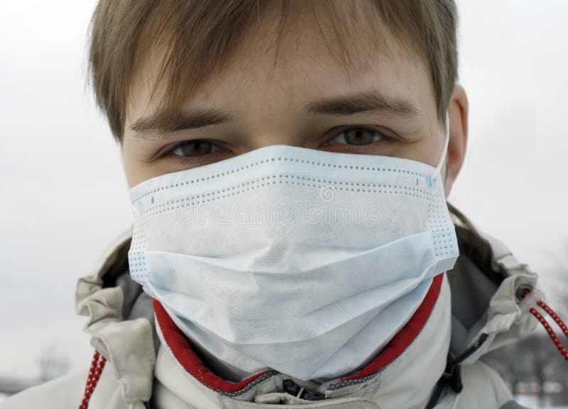 A person in a mask stock image. Image of swine, white - 12900819