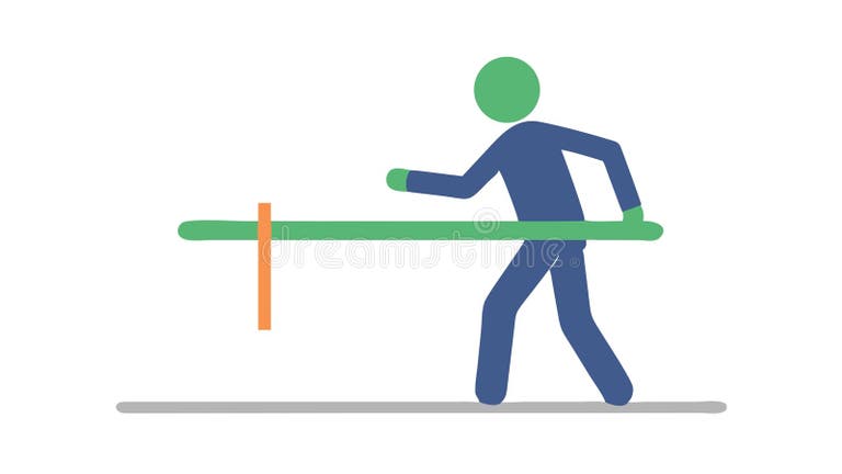 Person Measuring with Ruler on Surface Precision Icon, Vector Design ...