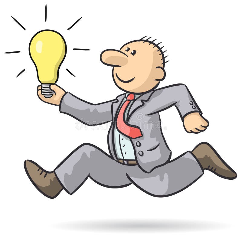 Person med en idé vektor illustrationer. Illustration av actinium ...