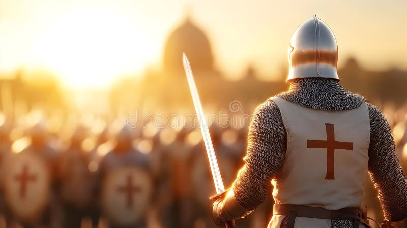 A Person in Medieval Armor, Featuring a Chainmail Suit and a Tabard ...