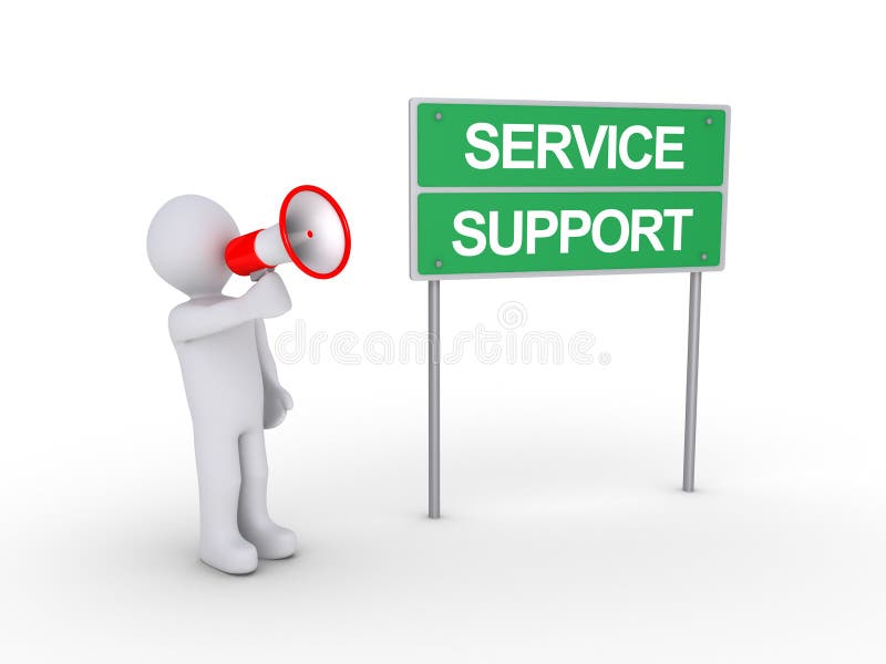 Person with Megaphone and Sign Stock Illustration - Illustration of ...