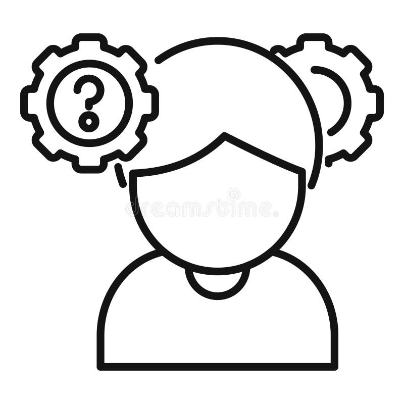 Person Memory Icon Outline Vector. Care Lost Disorder Stock Vector ...
