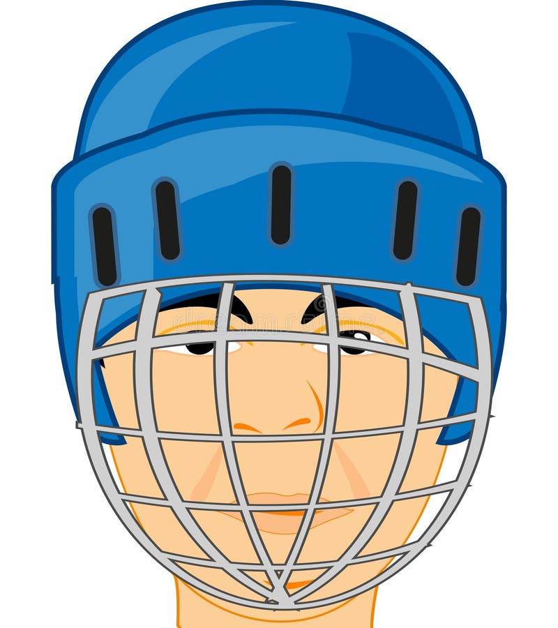 Person Men Hockey Player in Defensive Send Stock Vector - Illustration ...