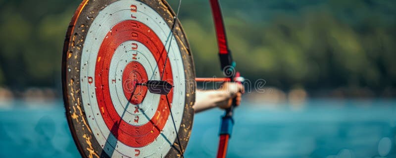 Person Missing Target with Bow and Arrow Symbolizing Failure or ...