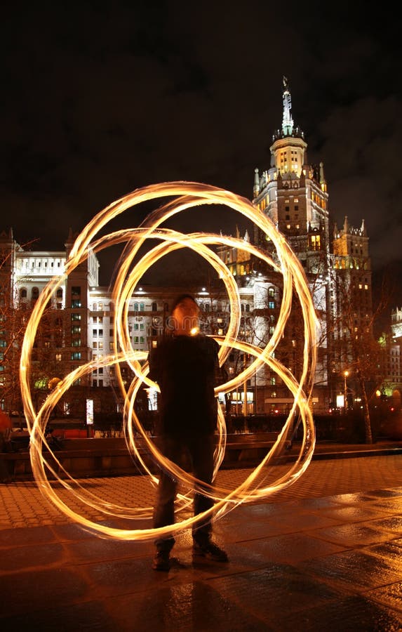 Person with moving light stock photo. Image of gold, causeway - 4962964