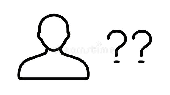 Person with Multiple Question Marks, Confusion and Uncertainty, Vector ...
