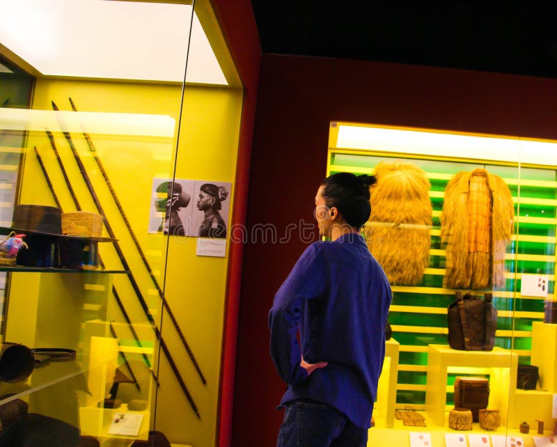A person at a museum editorial photo. Image of artifacts - 96323131