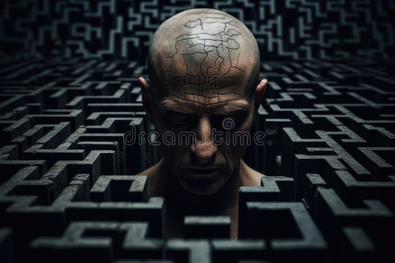 A Person Navigating through a Complex Labyrinth Stock Image - Image of ...
