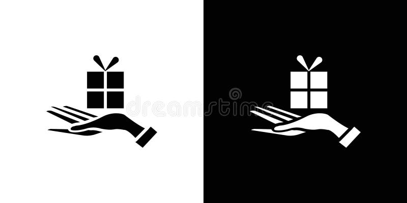 Person Offer Gift Icon Isolated Flat Vector in Outline Stock ...