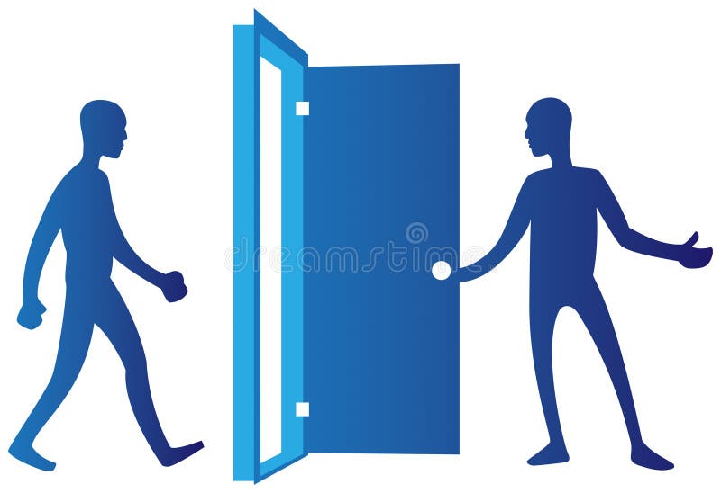 Person Opening Door stock vector. Illustration of people - 21702822