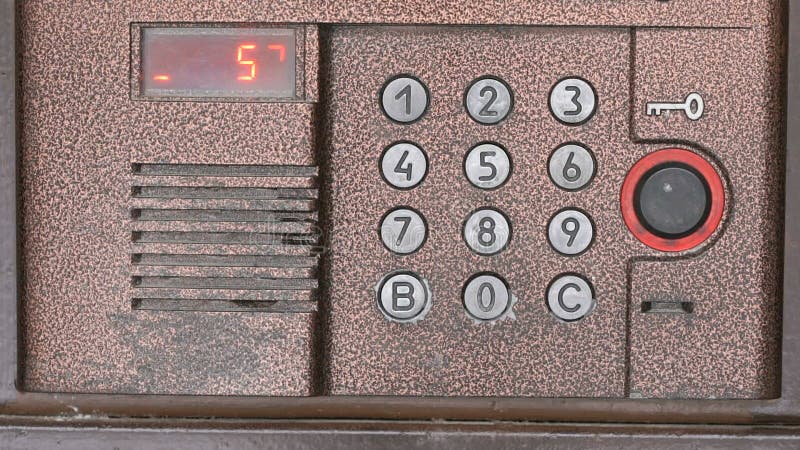 Person Opening Door Using a Numeric Code of Access Stock Video - Video ...