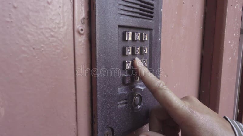 A Person Opens the Door by Entering a Code of Numbers. Stock Footage ...