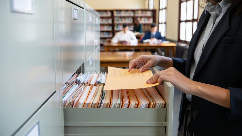 Person Organizing Documents Library Setting Stock Photos - Free ...