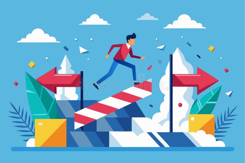 A Person is Overcoming Various Obstacles while Moving through a ...