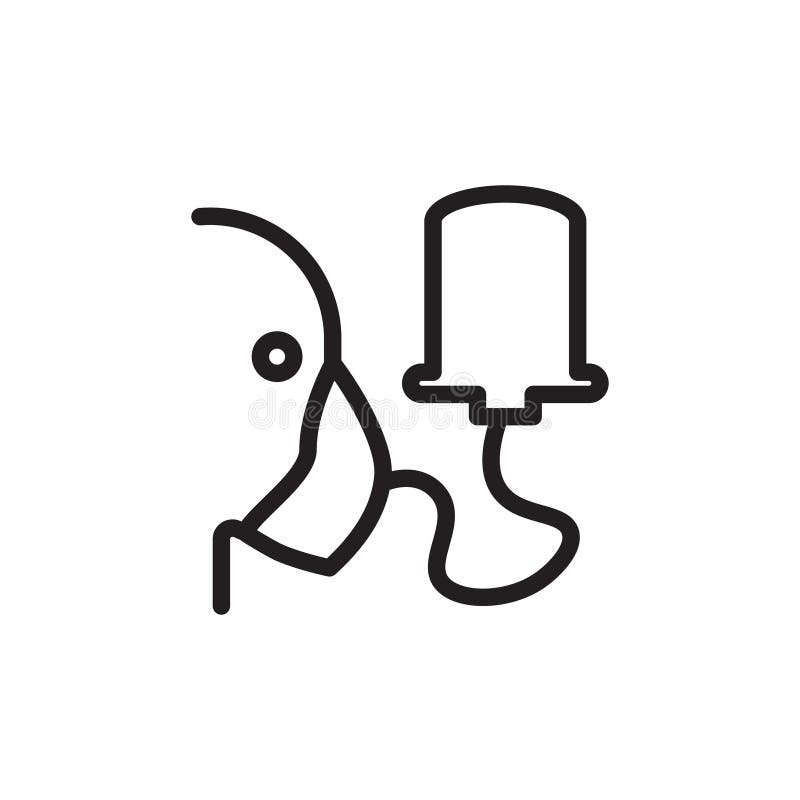Person with Oxygen Mask Icon Outline Vector for Web Ui Stock Vector ...