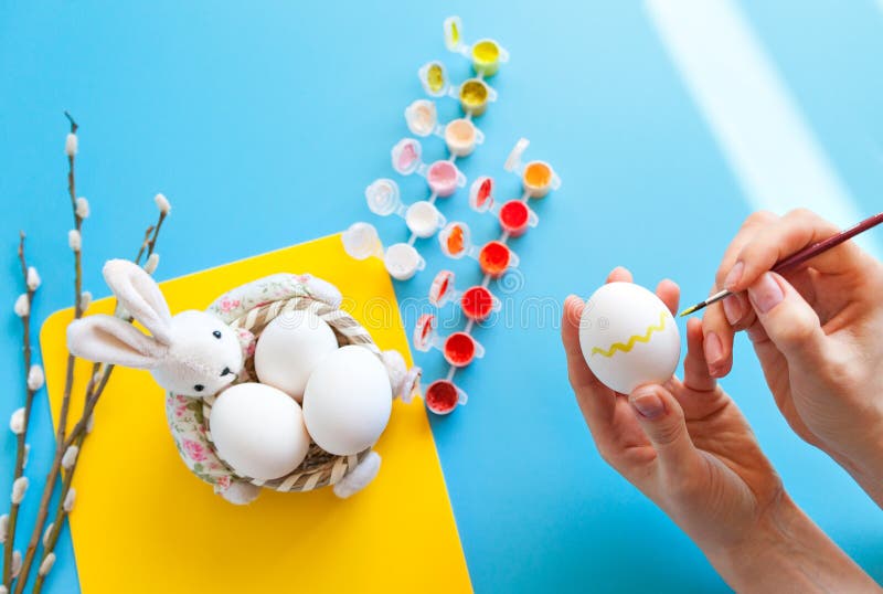 Person Painting Easter Eggs Stock Image - Image of festive, design ...
