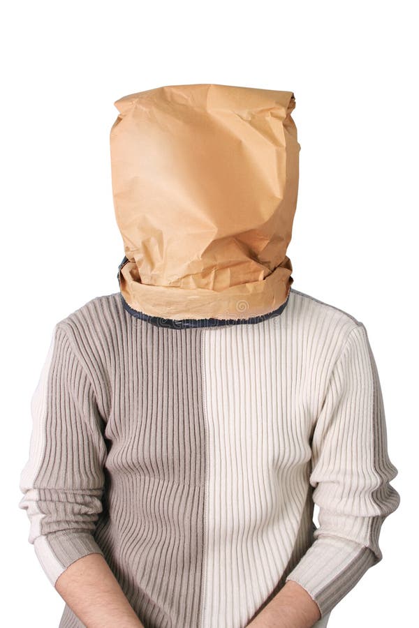 Person with paper on head stock image. Image of clothing - 14176587