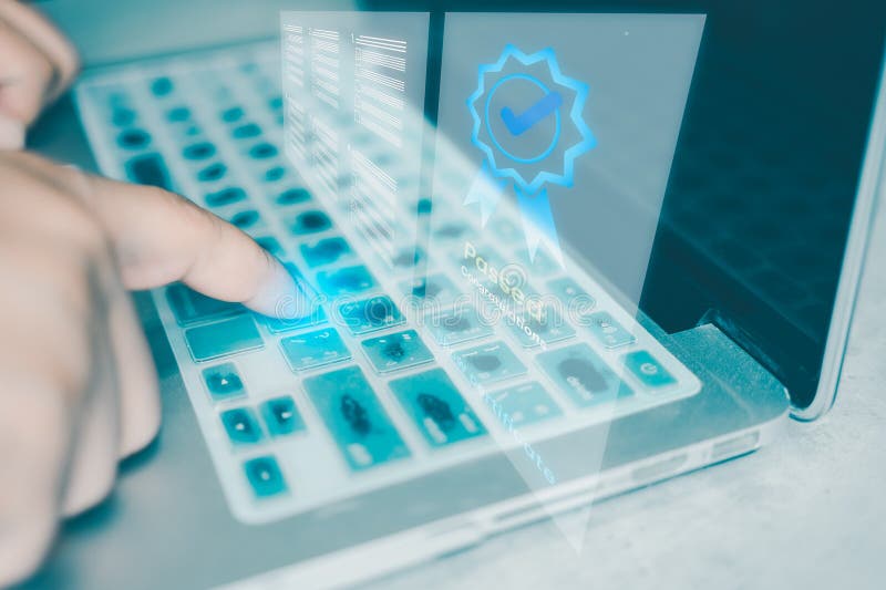 Person Passing Online Test, Assessment on Computer Screen. E-learning ...