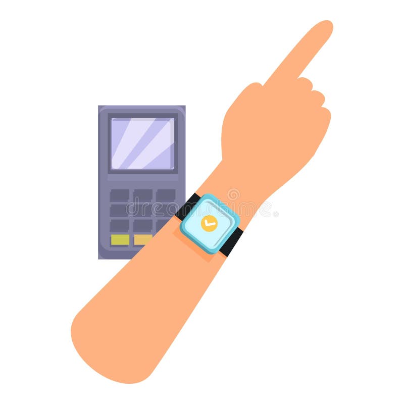 Customer Paying Contactless Using Smartwatch Nfc Technology with Pos ...