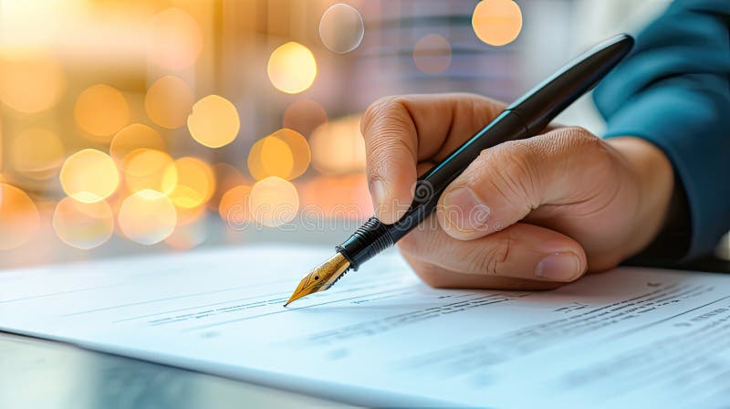 The Signature of Time stock image. Image of agreement - 318389521