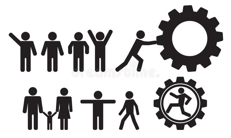 Person active icon set stock vector. Illustration of family - 200926701