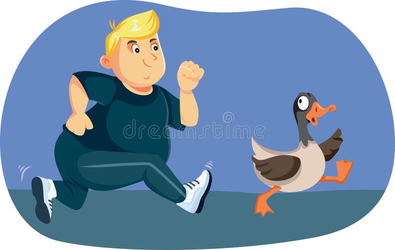Man Chasing after a Wild Goose Vector Concept Illustration Stock Vector ...