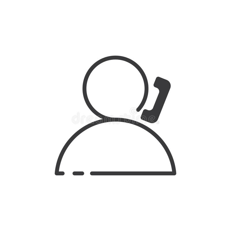 Person on phone stock vector. Illustration of outline - 342297585