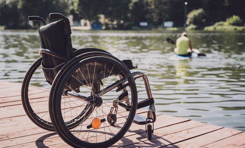 Person with a Physical Disability Ride on Sup Board Stock Photo - Image ...