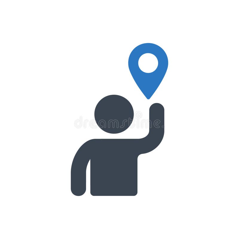 Person Pinpoint Icon stock vector. Illustration of user - 361528941