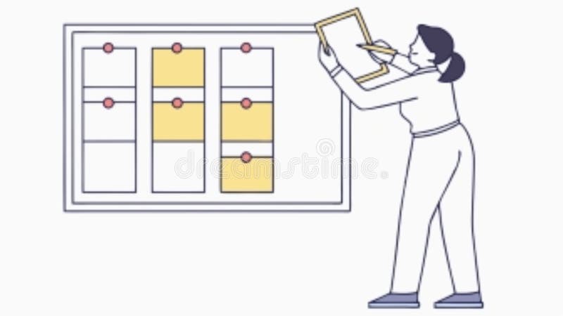 Person Placing Sticky Notes on Board, Agile Planning, Collaborative ...