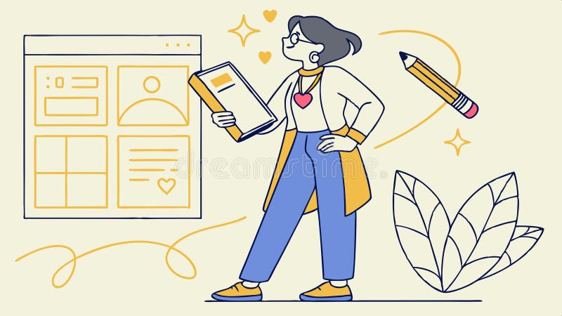 Person Planning Organizing Tasks Workflow Management Vector Design ...