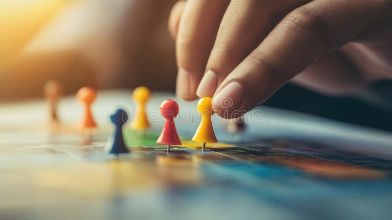 Person Play with Board Game Pieces on Table Top Strategy and Strategic ...