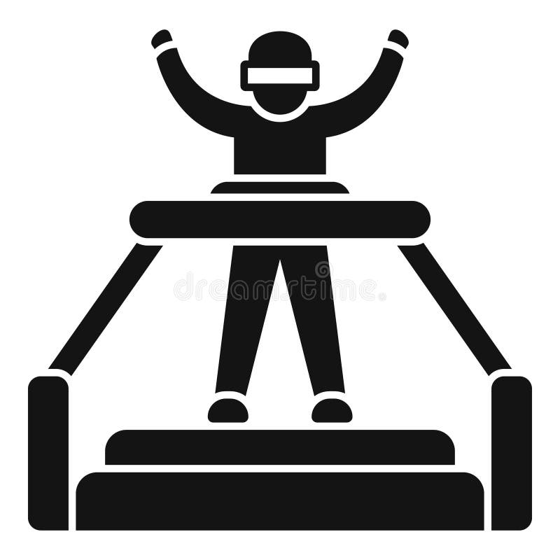 Person Play on Vr Platform Icon Simple Vector. Social Simulation Stock ...