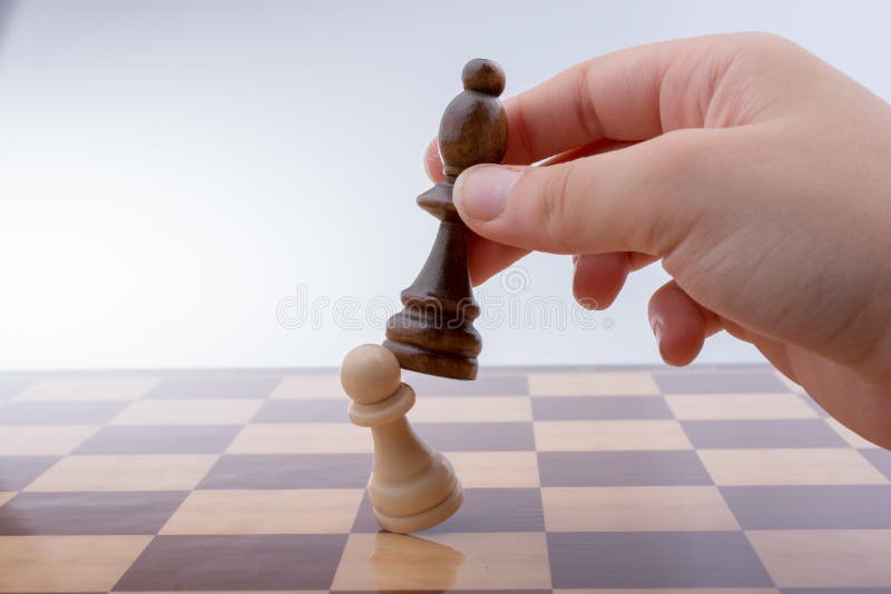 Person Playing Chess Game Making a Move Stock Photo - Image of chess ...