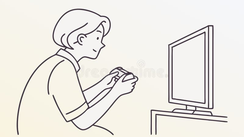 Video Games Person Stock Illustrations – 3,818 Video Games Person Stock ...