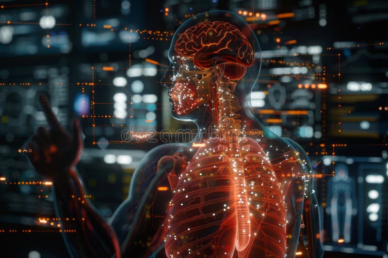 A Person is Pointing at a Computer Screen, Indicating Information or ...