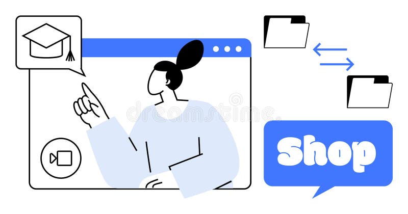 Online Learning and E-commerce - Concept of Digital Education with File ...