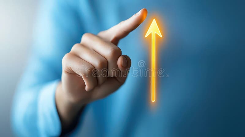 Person Pointing Towards a Forward Arrow, Visual Representation of ...