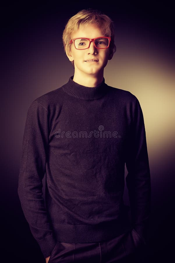 Intelligent face stock image. Image of fashion, indoor - 41310997