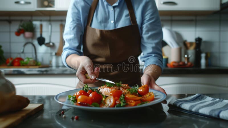 The Chef Preparing Meal.AI Generated Image Stock Image - Image of ...