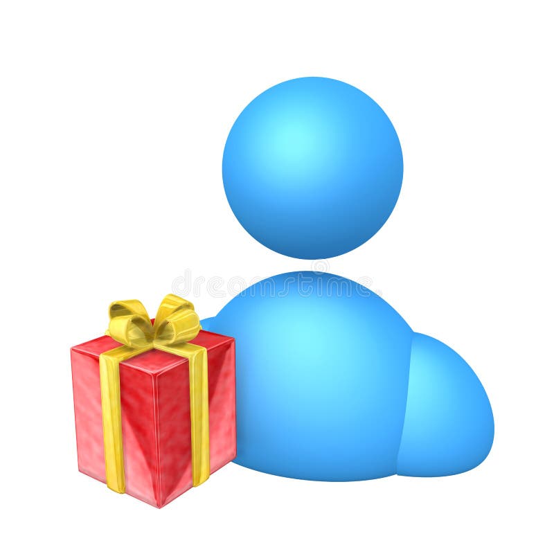 Person with Present stock illustration. Illustration of celebrate - 7165262