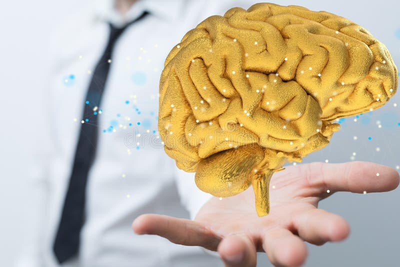 Person Presenting a 3D Render of Human Brain - IQ Testing and ...