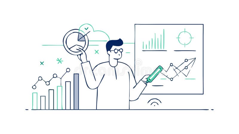 Person Presenting Data on Whiteboard Vector Illustration, Business ...